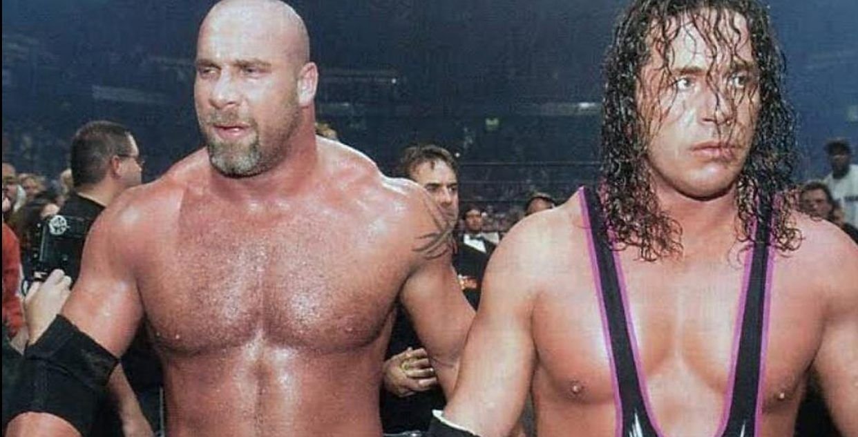 Bill Goldberg and Bret Hart walk - Wrestling News Plus