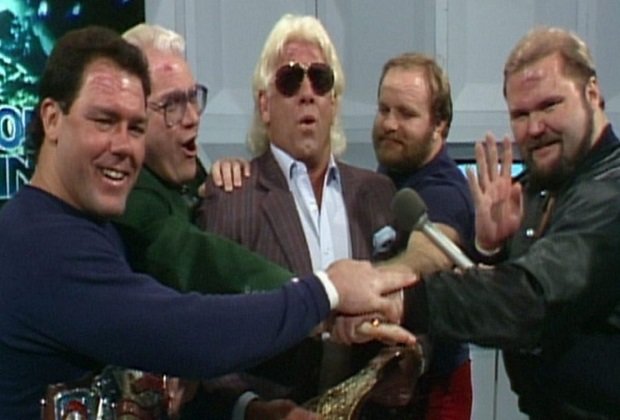 Arn Anderson and James J. Dillon, Ric Flair, Tully - Wrestling News Plus